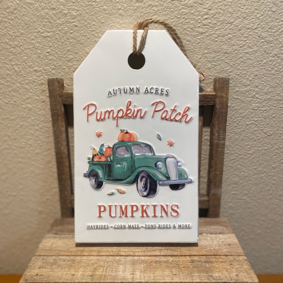 Holiday | Pumpkin Patch Decor Farmhouse Pumpkin Truck Sign Hayrides ...